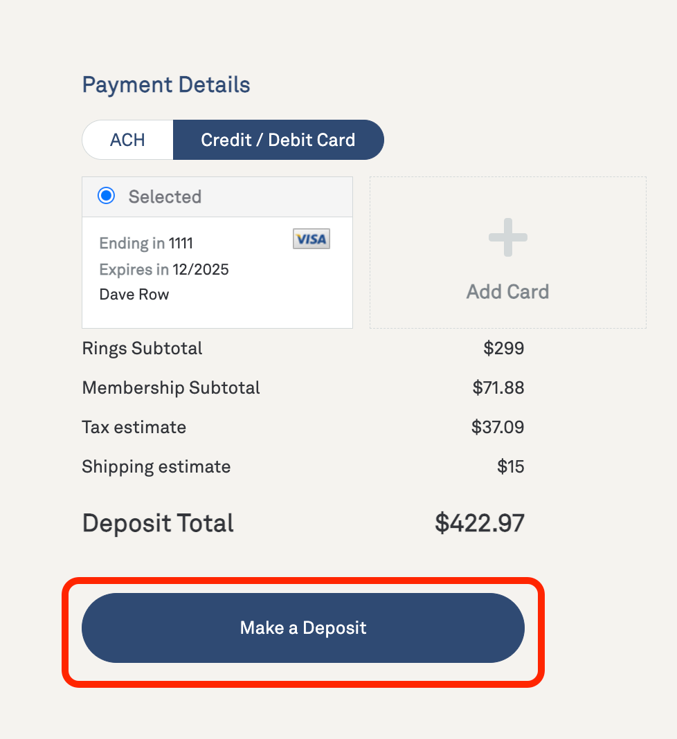 Deposit Flow – Oura Partners