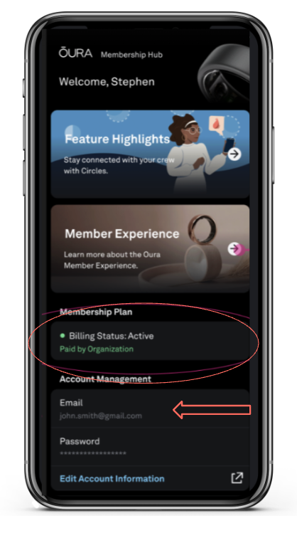 Managing your Membership – Oura Partners