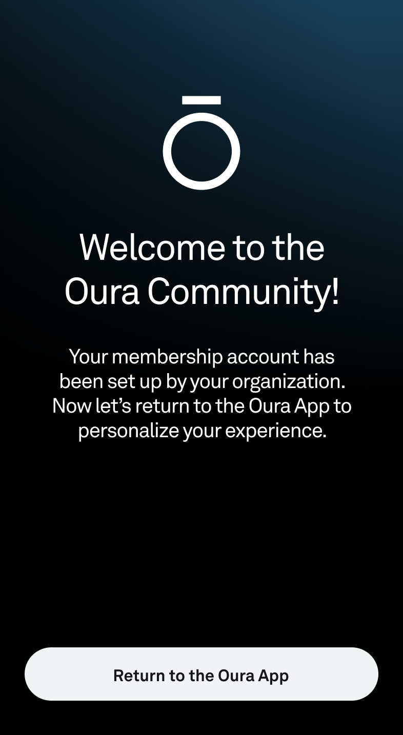 Activating an Oura Ring and Membership – Oura for Organizations Help Center